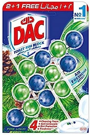 Dac Toilet Rim Block - Pine (150G - Pack Of 3 X 50G) - 4 Function ...