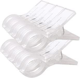 Amazon.com: WARMBUY Clear Plastic Towel Clips, 8 Pack: Office Products