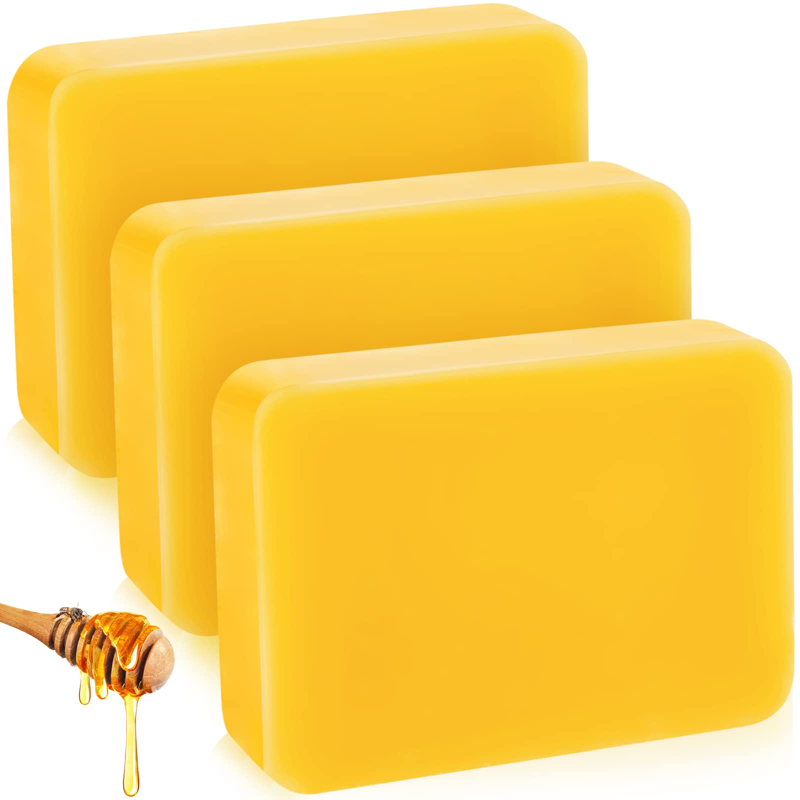 Treela 3 LB Yellow Beeswax Block Pure Natural Beeswax Cosmetic Grade ...