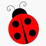 Amazon.com: EMC Graphics Ladybug Love Vinyl Waterproof Sticker Decal ...