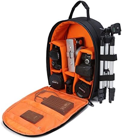 G-raphy DSLR Camera Backpack Camera Bag Women in Orange Interior for ...