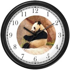 Amazon.com: Photo Giant Panda or Panda Bear Animal Wall Clock by ...