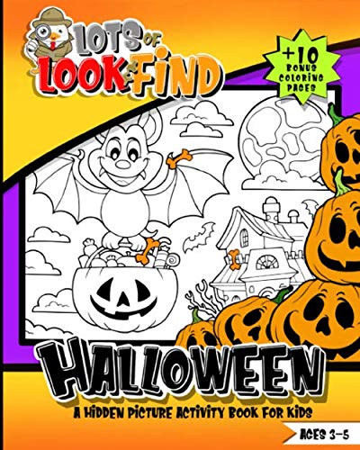 Look and Find Halloween Hidden Picture Activity Book For Kids Ages 3-5 ...