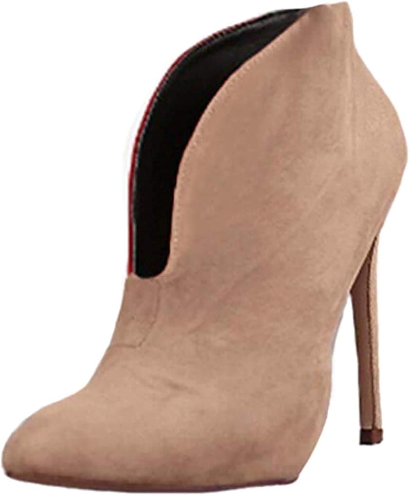 Minetom Femmes Bootie Mode Bottes Sexy Hauts Talons Chaussures ...