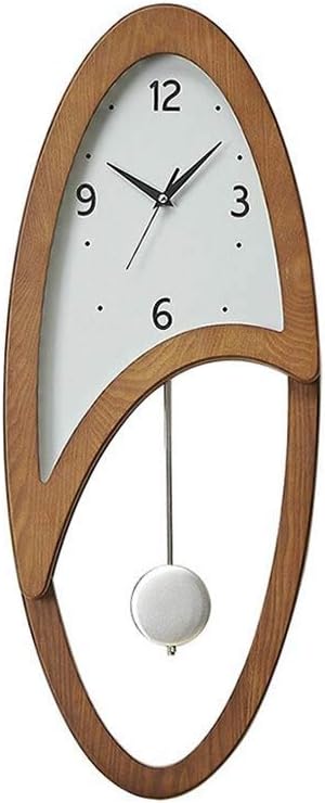 Wall Clocks Battery Operated Pendulum Wall Clock, Silent Decorative ...