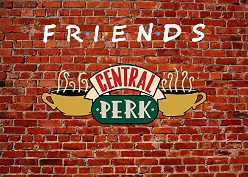 BELECO 7x5ft Fabric Friends Backdrop Red Brick Wall Central Perk Pub ...
