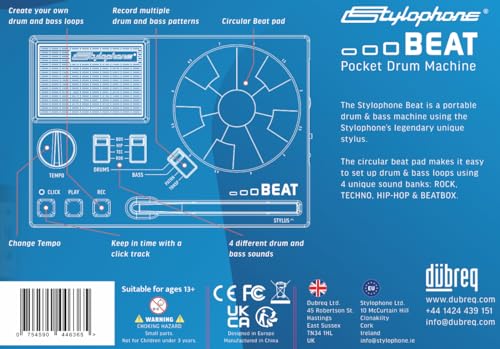 Stylophone Beat - Compact Stylus Drum Machine | 4 Drum Kits & 4 Bass ...