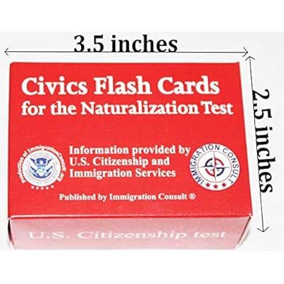 Buy US Citizenship test civics flash cards for the naturalization exam ...