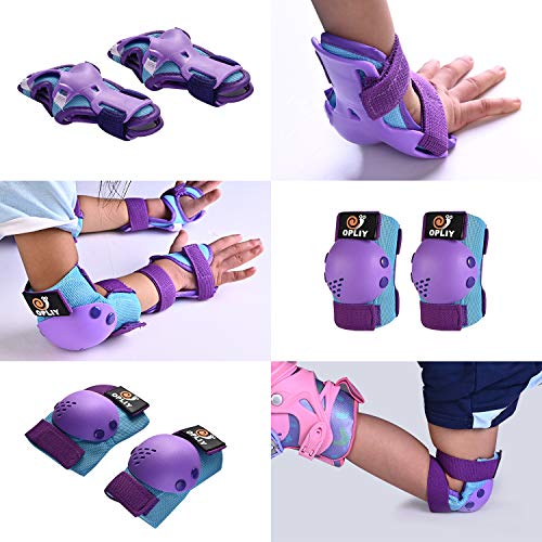 Kids Protective Gear, Knee Pads Elbow Pads with Wrist Guards for Roller ...