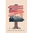 Adventure Awaits Camping Theme Journal: Travel Camping Hiking Themed ...