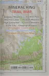 Mineral King Trail Map: Bearpaw Meadow, Franklin Pass, Little Five ...