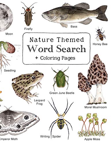 Nature Themed Word Search: Nature Inspired Word Search Book with 64 ...