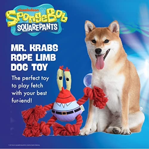 Nickelodeon SpongeBob SquarePants Mr. Krabs Rope Limb Plush Dog Toy ...
