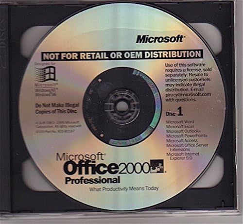 Microsoft Office 2000 Professional Full Edition: Amazon.co.uk: Software