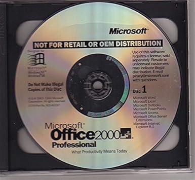 Microsoft Office 2000 Professional Full Edition: Amazon.co.uk: Software