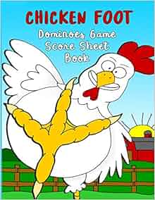 Chicken Foot Dominoes Game Score Sheet Book: 100 double-sided pages of ...