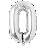 Amazon.com: 40 inch Letter Balloons Silver Alphabet Number Balloon Foil ...