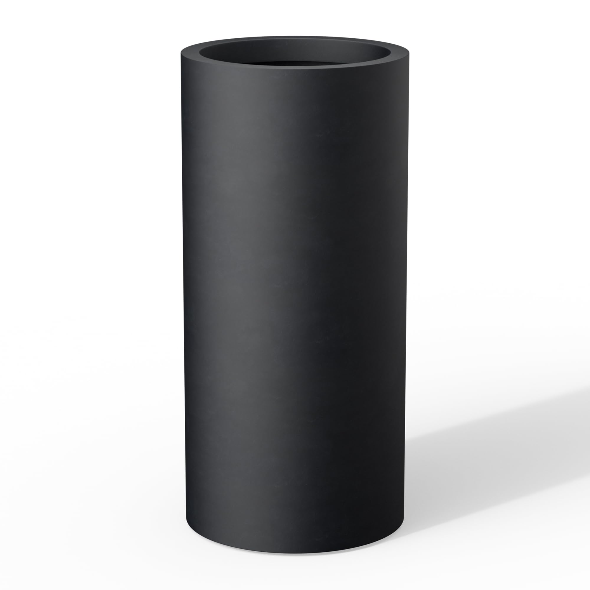Kante 23.6 Inch Tall Cylindrical Planter, Large Round Plant Pots with ...