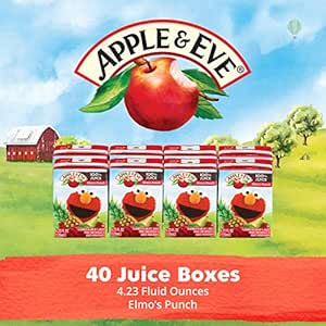 Apple & Eve Sesame Street Elmo's Punch, 4.23 Fluid-oz, 8 Count, Pack of ...