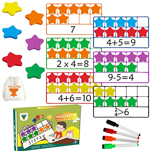 Magnetic Ten-Frame Set, Math Manipulative for Elementary, Math Counter ...