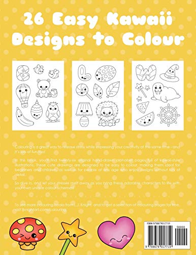Cute and Easy Kawaii Alphabet Colouring Book: 26 Fun and Relaxing ...
