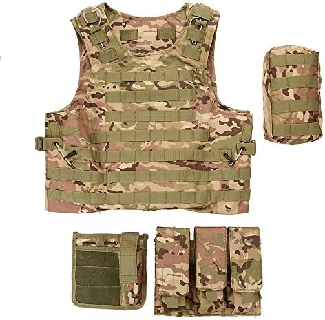 Lixada Tactical Vest Molle Hunting Vest Adjustable Modular Gear Carrier ...