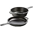 Amazon.com: Lodge Pre-Seasoned 2-in-1 Cast Iron Combo Cooker - 3.2 ...
