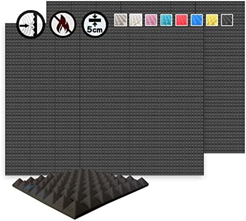 Arrowzoom 96 Black Acoustic Panels Pyramid Sound Absorbing Acoustic ...