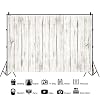 OFILA Grey and White Wood Backdrop 5x3ft Rustic Wooden Backdrops for ...