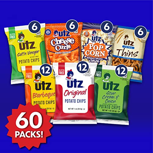 Utz Jumbo Snack Variety Pack (Pack of 60) Individual Snack Bags ...