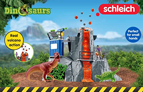schleich DINOSAURS - Volcano Expedition Base Camp, Dinosaur Playset ...