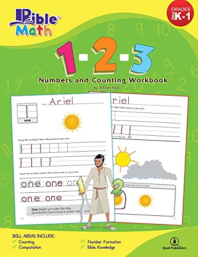 Bible Math: 1-2-3 Numbers and Counting Workbook (Bible Phonics): Hall ...