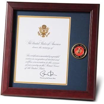 Amazon.com - Army Commission Frame Gold Embossed - Document Frames