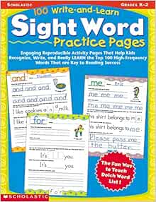 Amazon.com: 100 Write-and-Learn Sight Word Practice Pages: Engaging ...