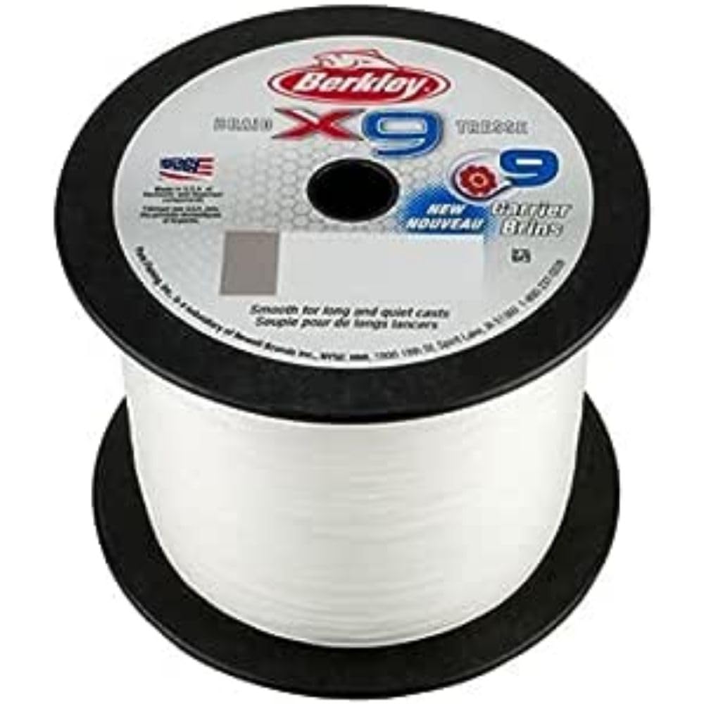 Berkley x9 Braid Superline, Crystal, 30lb test | 45 lbC | 20.6kg ...