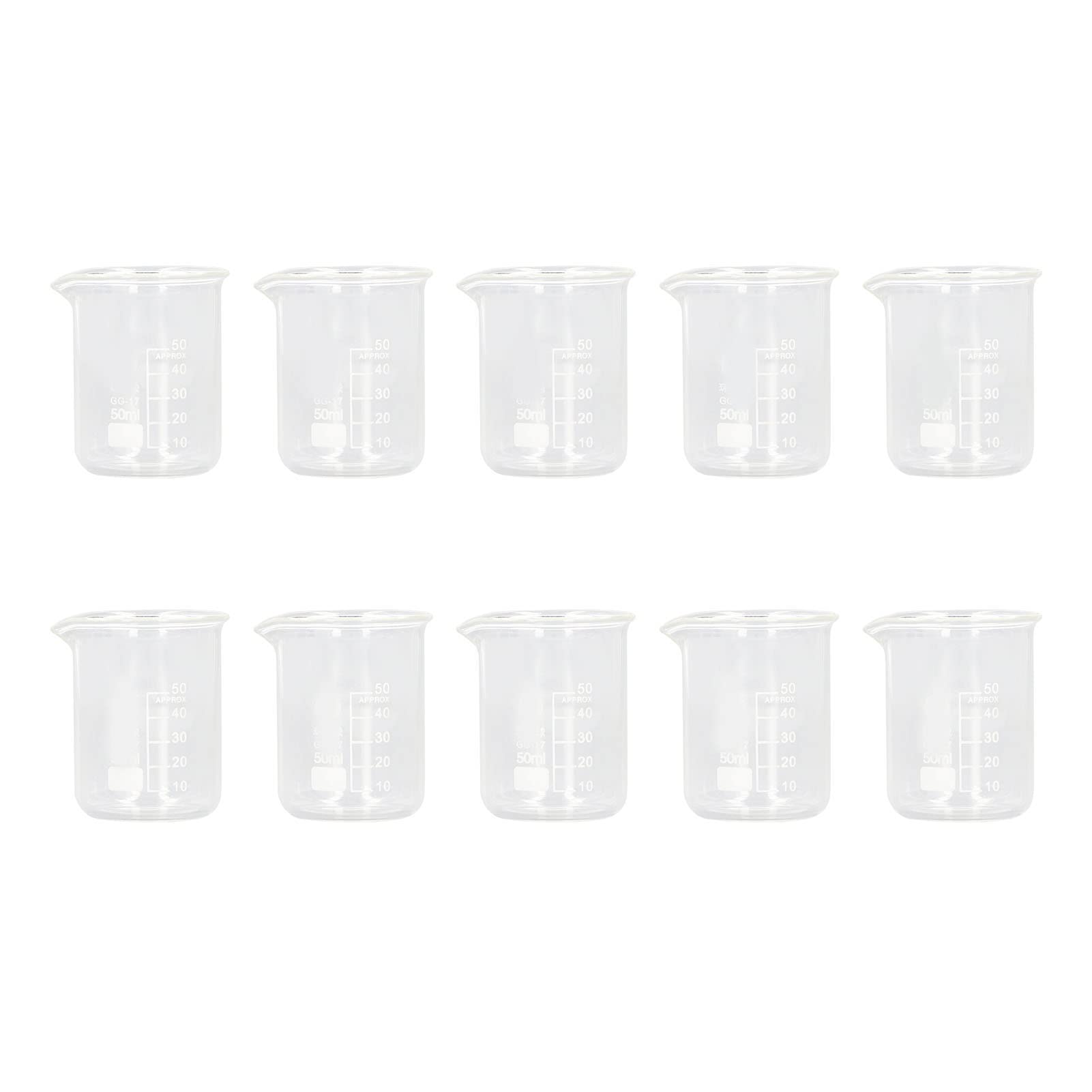Mua Glass beakers, 10pcs 50ml lab beaker glass graduated beaker set ...