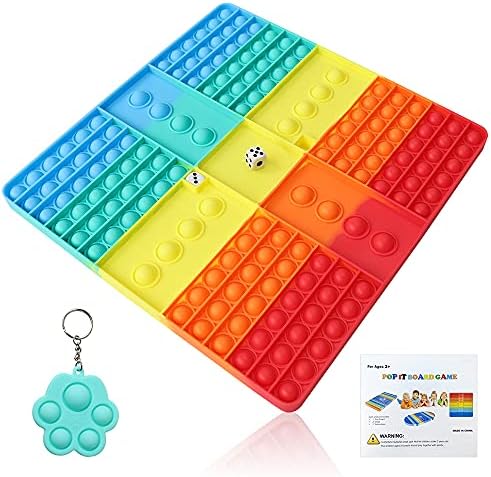 Bethtigo Pop it Game Pop it Game Board Big Pop Rainbow Chess Board Push ...