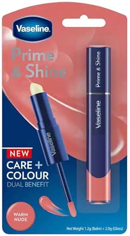 Vaseline Prime & Shine Care + Colour Warm Nude Dual Benefit 1.2 g (Balm ...