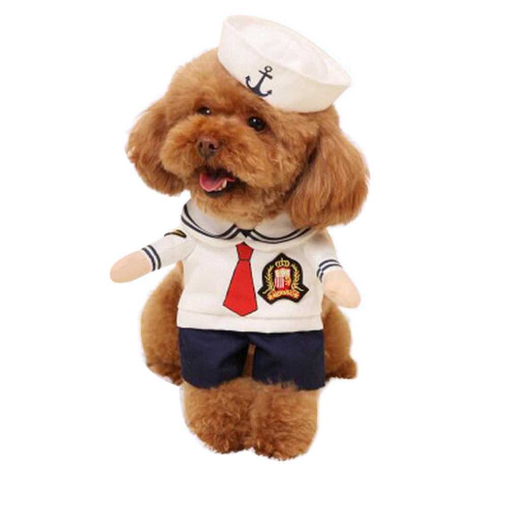 NACOCO Dog Sailor Costumes Navy Suit with Hat Halloween Christmas Pet ...