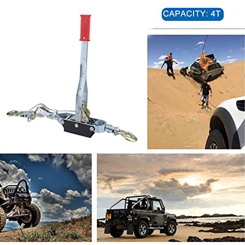 Buy Burrby 4 Ton Cable Puller,3 Hook Heavy Duty Hand Winch Puller With ...