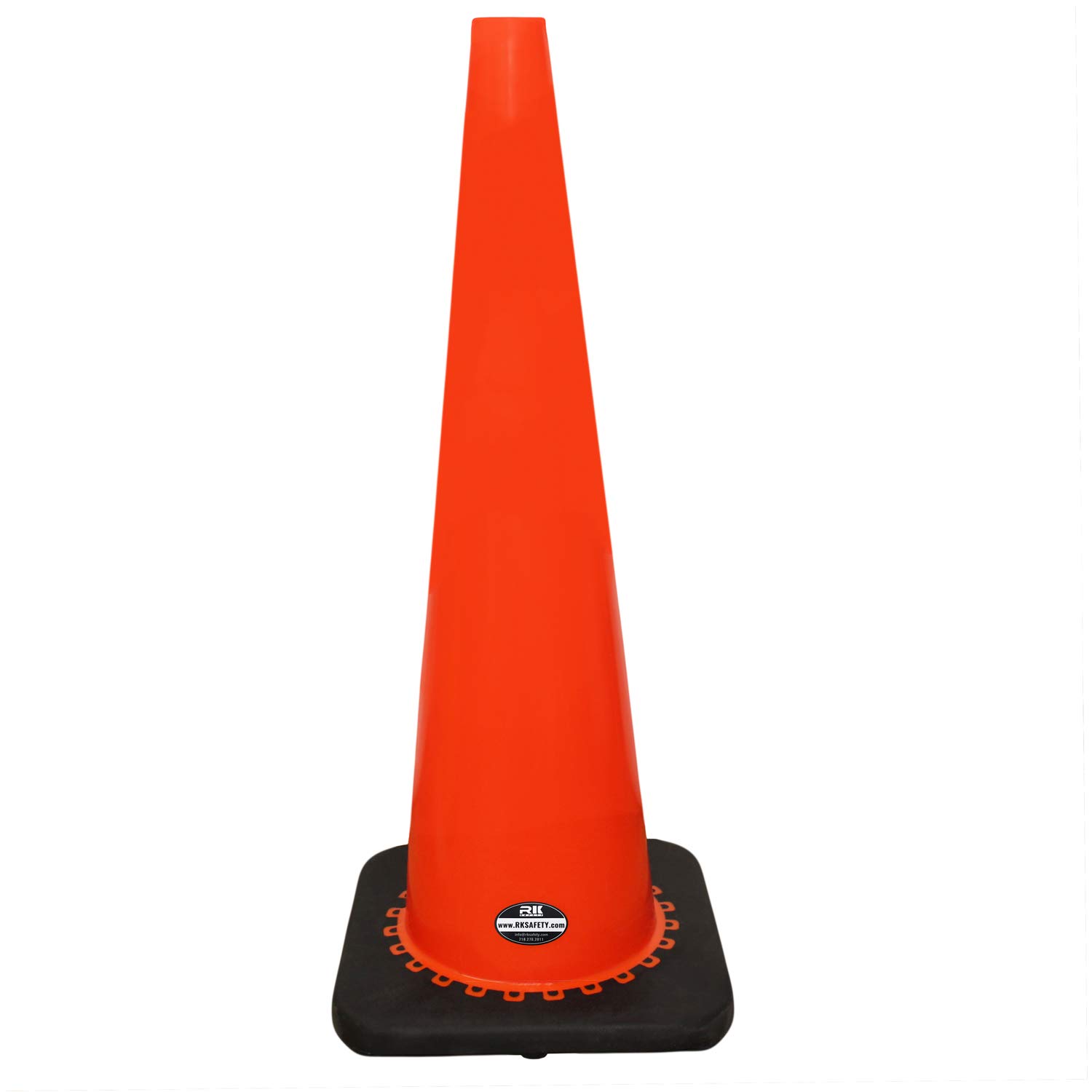 Amazon.com: (Set of 12) 36" RK Orange Safety Traffic PVC Cones with Black Base: Home Improvement