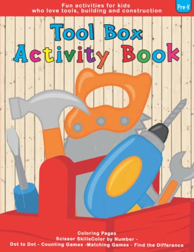Tool Box Activity Book: Construction Tools Activity Book for Toddlers ...