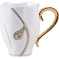 Amazon.com: Rhinestone Coffee Mug Ceramic Water Cup for Office and Home ...