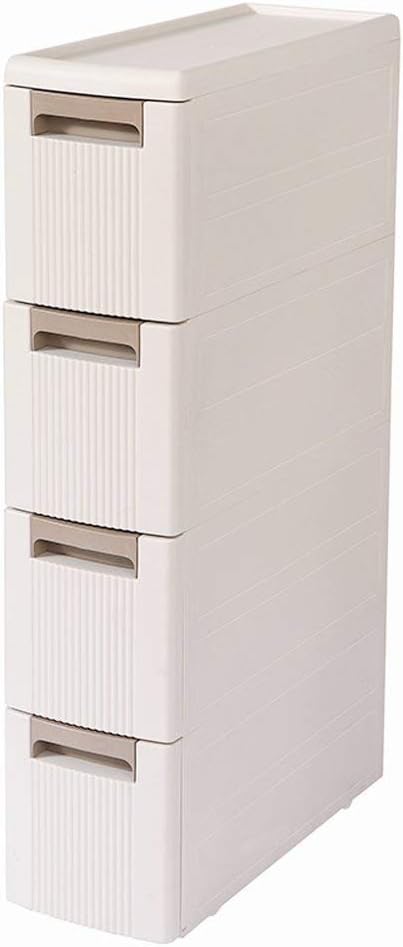 Feibrand Narrow Drawer Unit Slim Storage Drawers Tower 4 Drawer Trolley ...