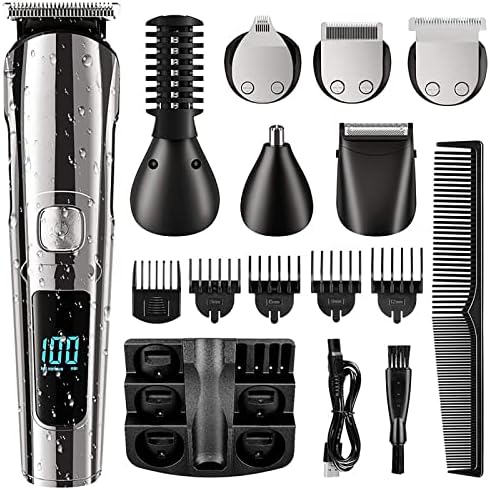 سعر Miraitowa Rechargeable Beard Trimming kit, 6 in 1 Grooming Kit IPX6 ...