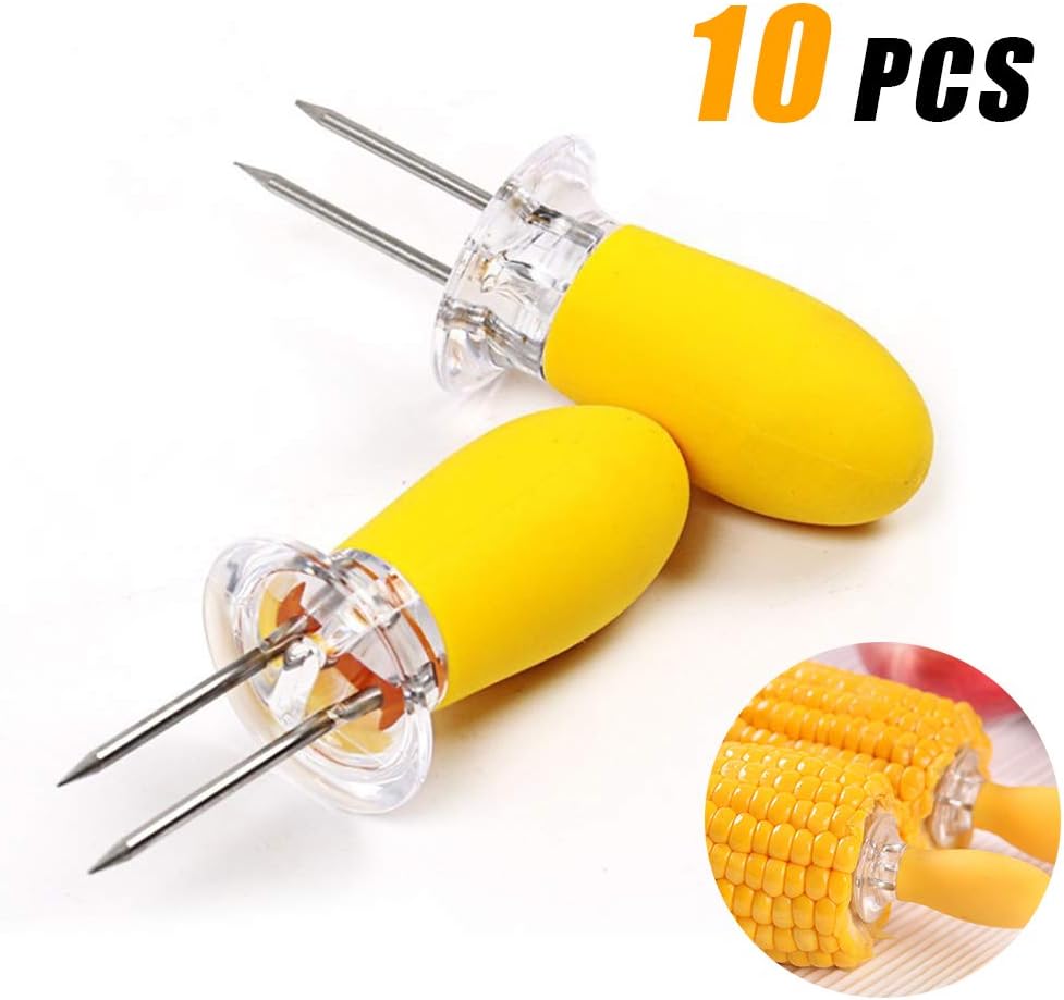 Amazon.com : Lechay Corn Cob Holders Set, Stainless Steel Corn Skewers ...