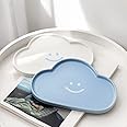Amazon.com: Ceramic Cloud Shaped Decorative Tray with Smile Face, Cute ...