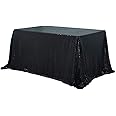 Amazon.com: Trlyc 60 x 120-Inch Rectangular Sequin Tablecloth Black : Home & Kitchen