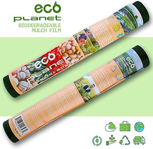 EcoPlanet Bio-degradable Plastic Mulch Film Gardening Farming Film Outdoor Garden Landscape Weed ...