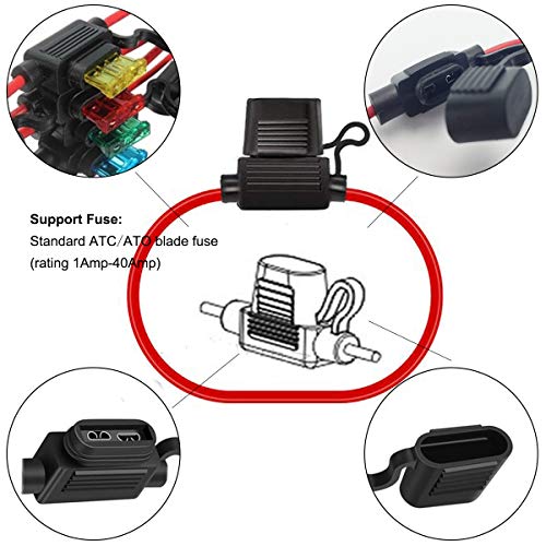 MuHize 100 PCS Standard Blade Car Fuses Assortment Kit with 10 PCS 16 ...